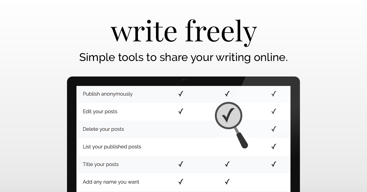 How to Write freely - Anonymous blogging tools